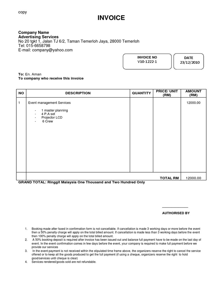 Contoh Invoice | PDF