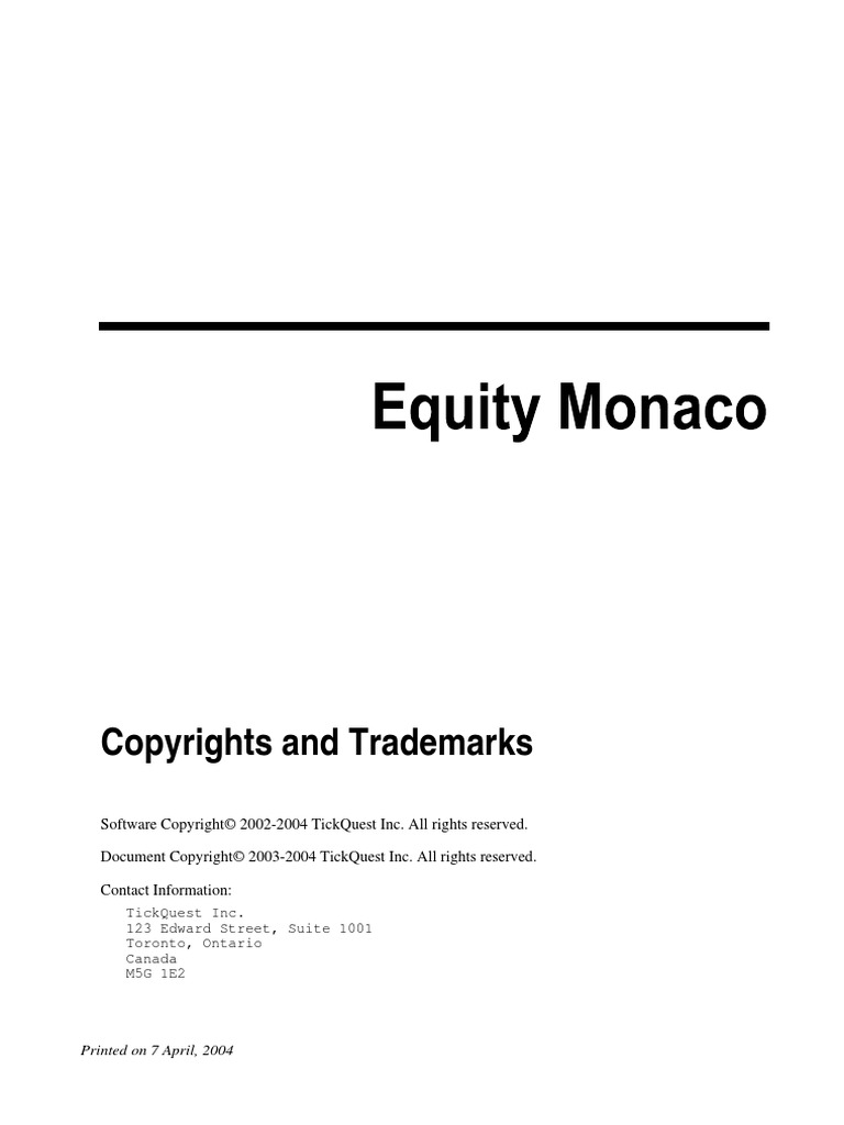 Equity Monaco Guide | PDF | Margin (Finance) | File Format