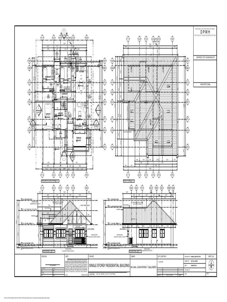 A-002 & 003floor Plans, Elevations & Sections-A-002 | PDF