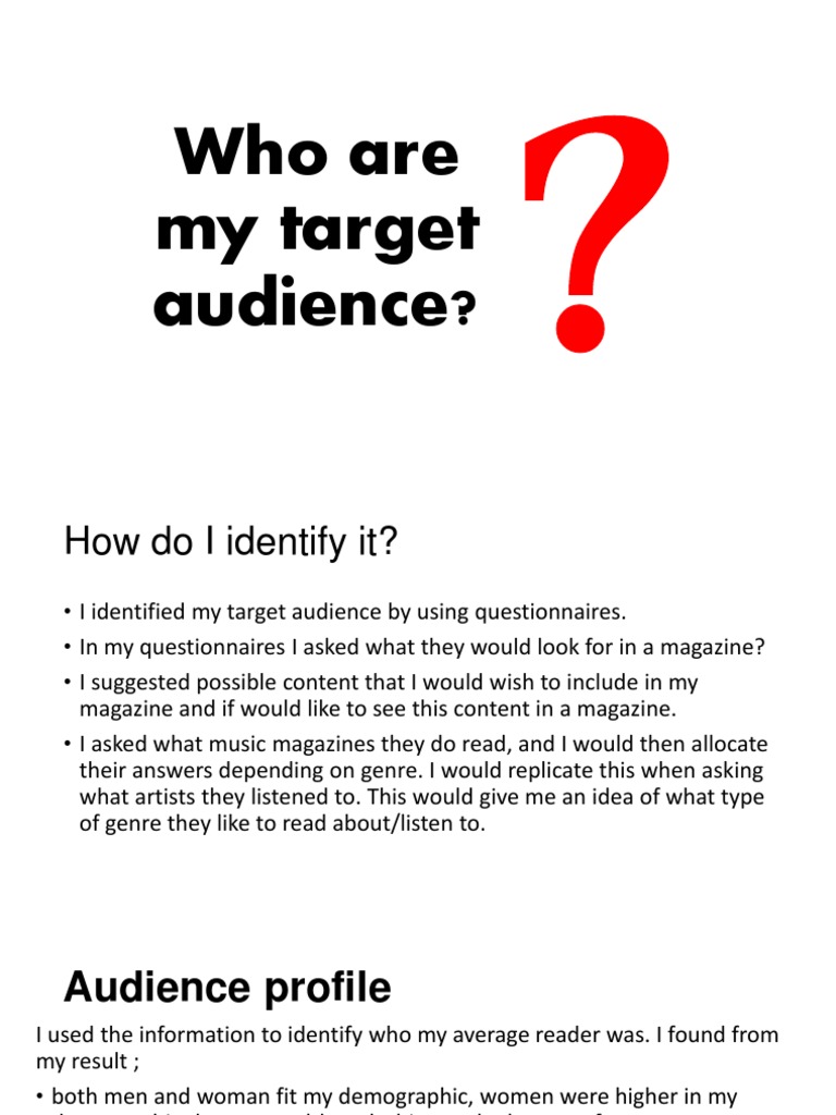 Identifying My Target Audience for Magazines | PDF | Self-Improvement ...