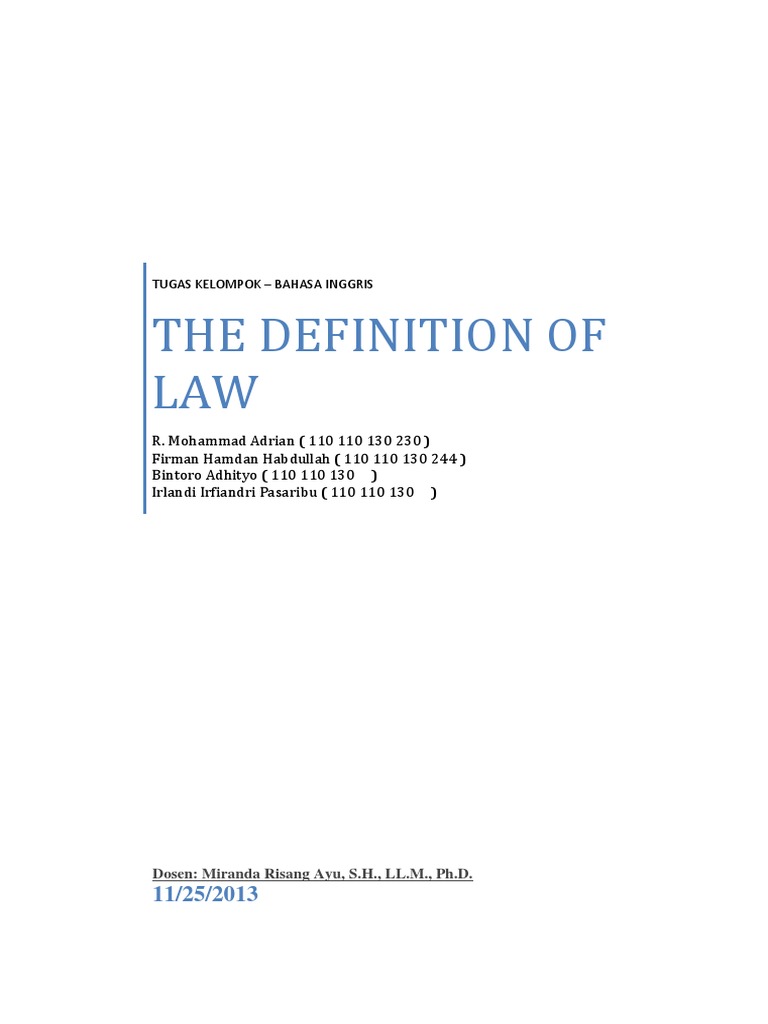 The Meaning of Law | PDF | Jurisprudence | Government