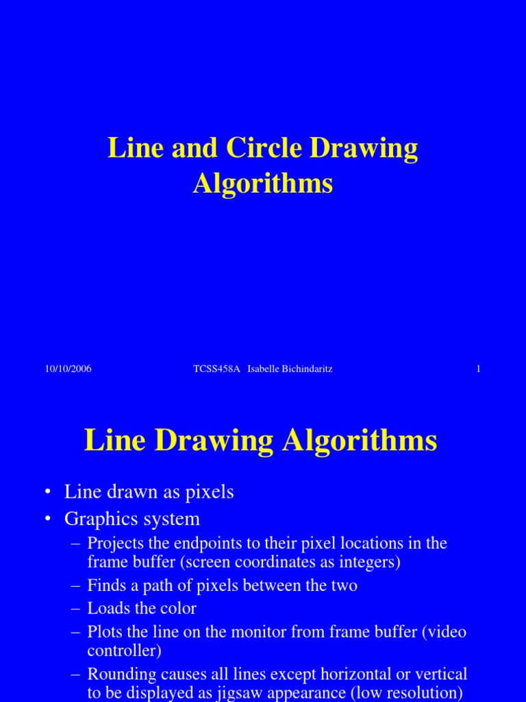 Line and Circle Drawing Algorithms | PDF | Line (Geometry) | Space