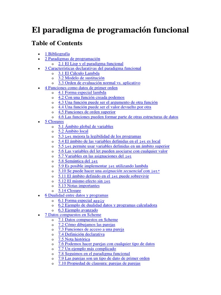 El Paradigma de Programación Funcional | PDF | Programacion Funcional | Lenguaje de programación