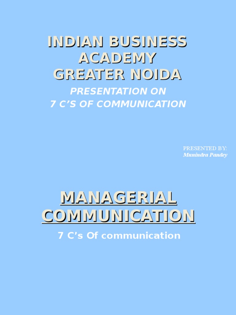 7 C's of Communication | PDF | Grammar | Human Communication