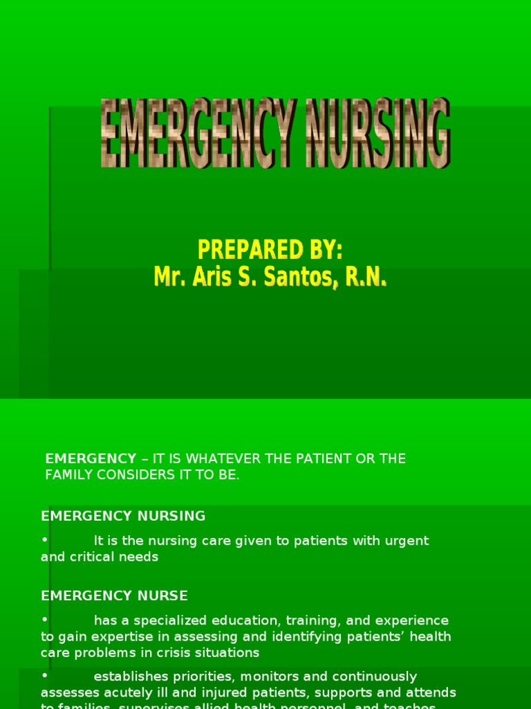 Emergency Nursing | PDF | Cardiopulmonary Resuscitation | Thorax