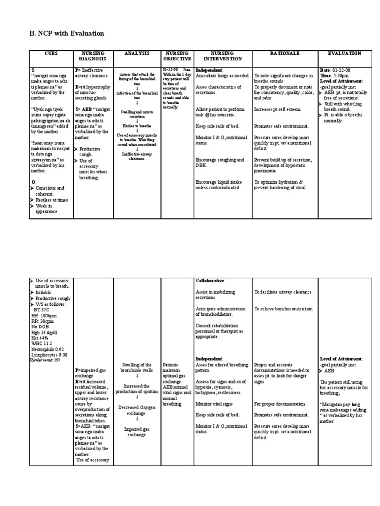 Copy of ncp(2) | Breathing | Chronic Obstructive Pulmonary Disease