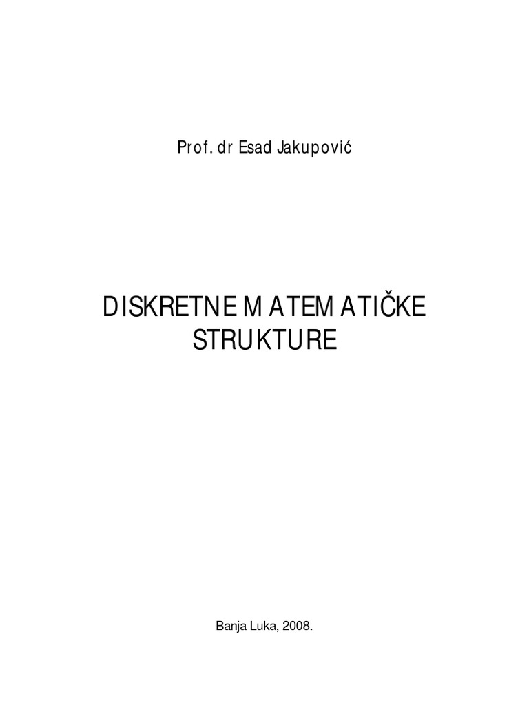 Diskretne Matematicke Strukture | PDF