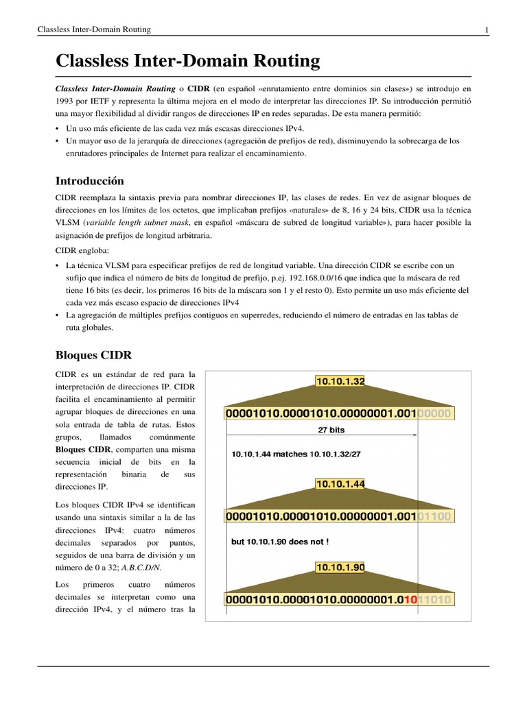 Classless Inter-Domain Routing (CIDR) | PDF