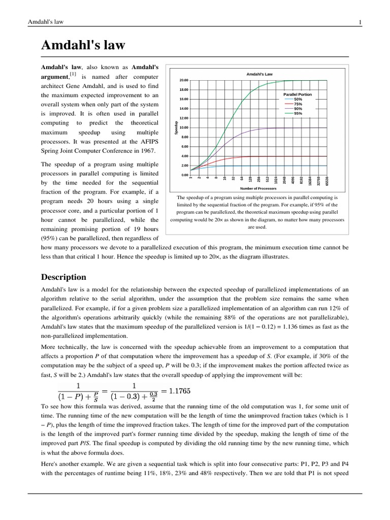 Amdahl's Law | PDF | Parallel Computing | Concurrent Computing
