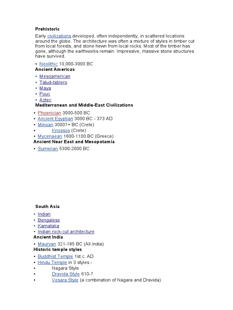 Architecture Styles | PDF | Ancient History | Architectural Design