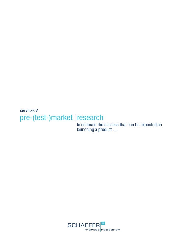 Pre - (Test-) Market Research: Services V | PDF | Target Audience | Brand