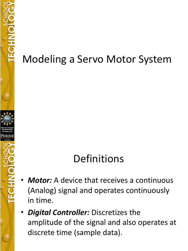 Modeling and Mathematical Representation of a Servo Motor System | PDF ...