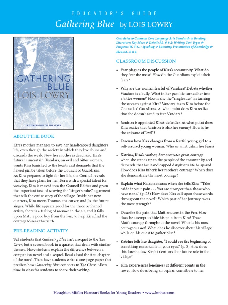 Gathering Blue Discussion Guide | PDF | Communication