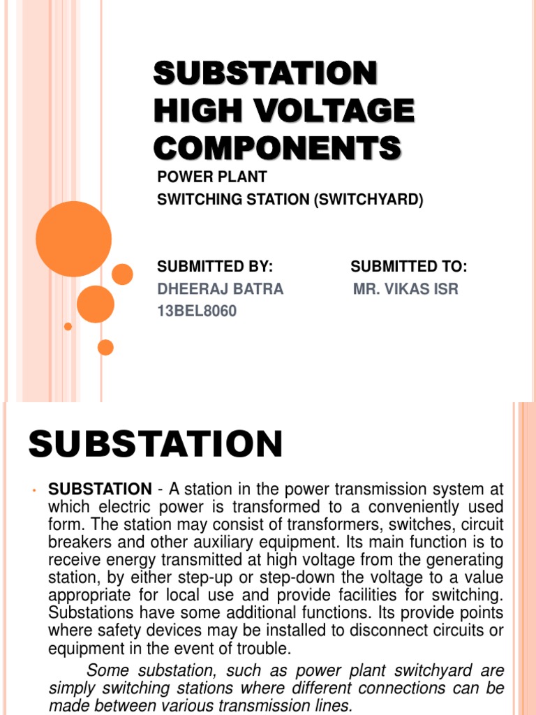 SUBSTATION | PDF | Electrical Substation | Transformer