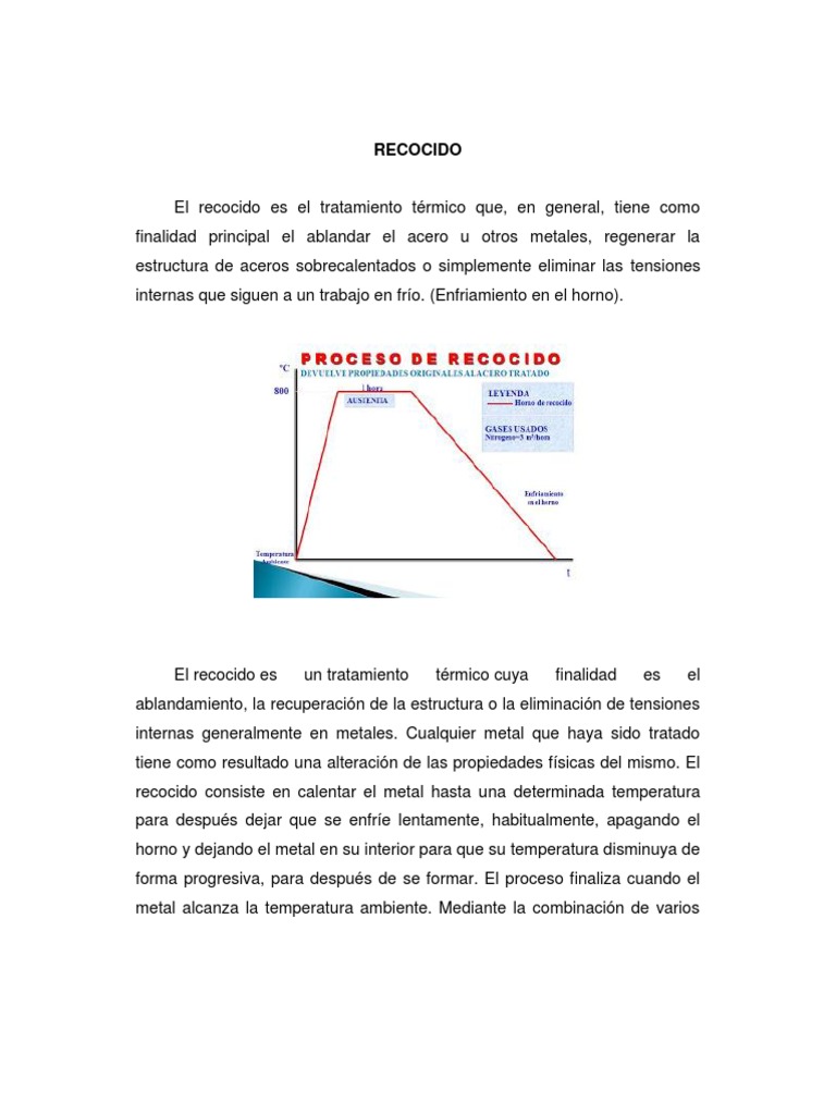 Recocido 2 | PDF | Recocido (Metalurgia) | Tratamiento a base de calor
