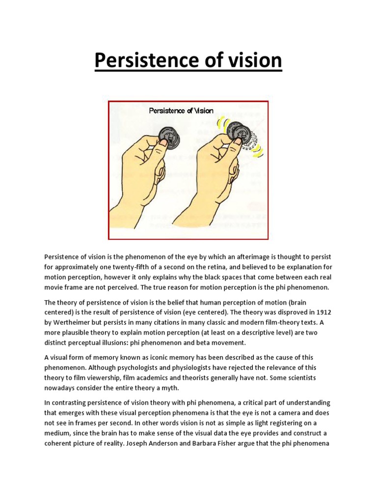 Understanding Persistence of Vision | PDF | Philosophy | Science ...