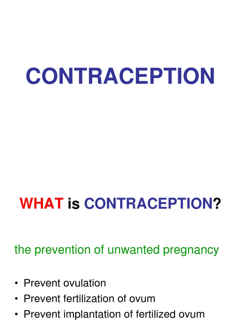 Contraception | PDF | Birth Control | Menstrual Cycle
