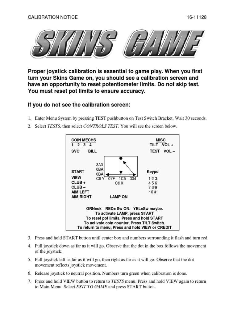 Skins Game Joystick Calibration English Pdf