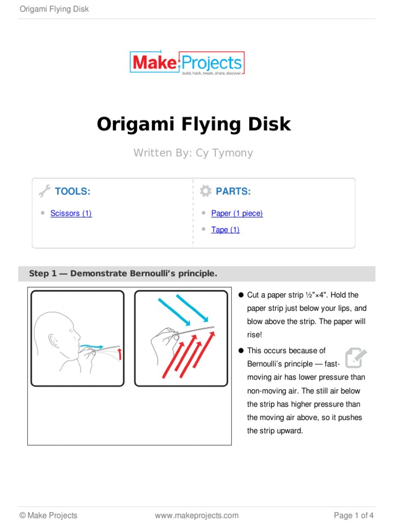 Origami Flying Disk | PDF | Origami | Atmosphere Of Earth