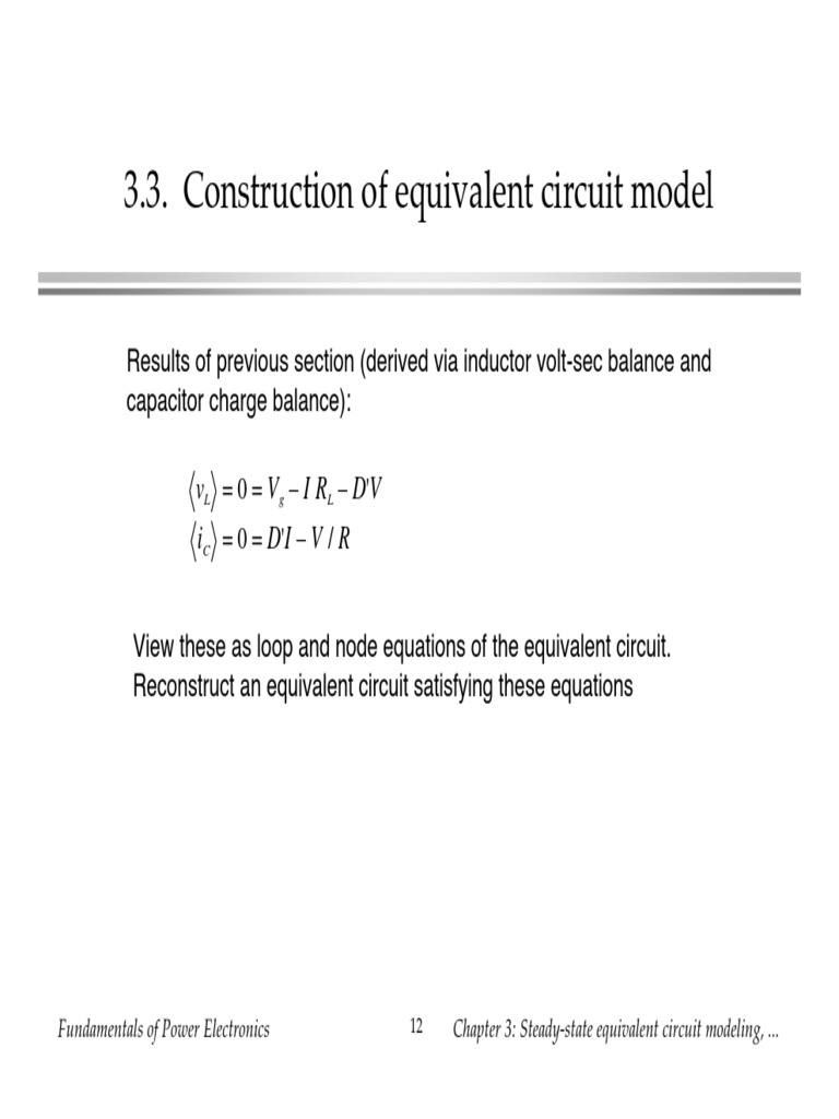 Sect. 3.3 Construction of Equivalent Circuit Model | PDF | Electrical ...