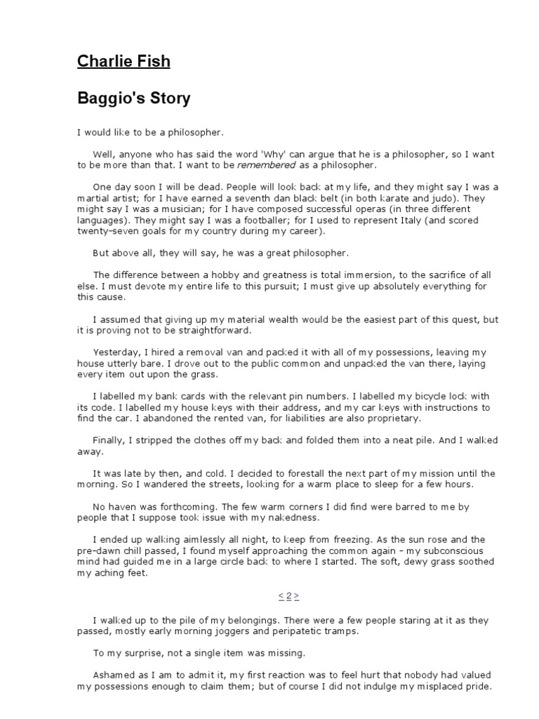 Charlie Fish | PDF | Free Will