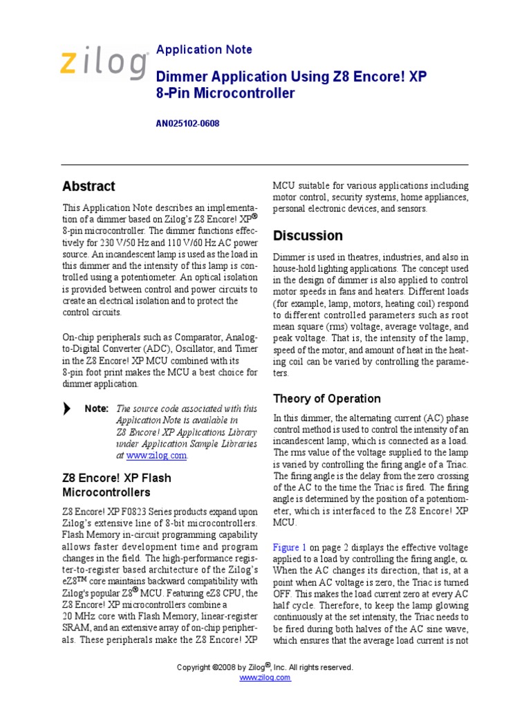 Triac Dimmer Schematic Diagram-6 | PDF | Microcontroller | Rectifier
