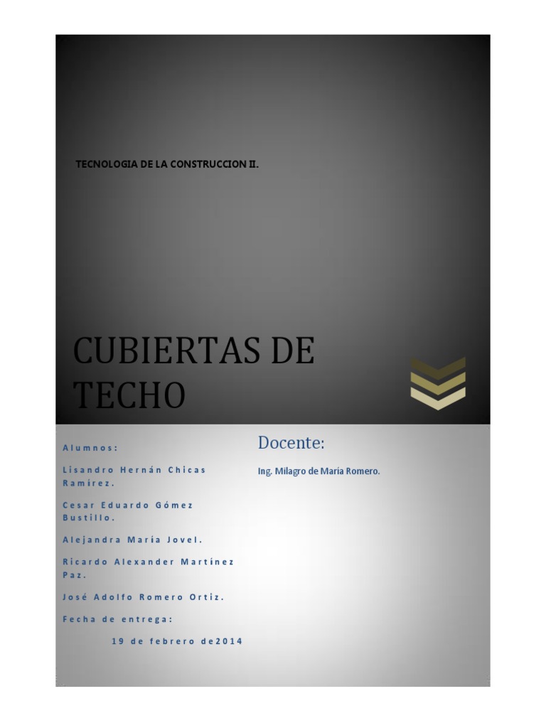 Tipos y características de cubiertas para techos | PDF | Techo | Aluminio