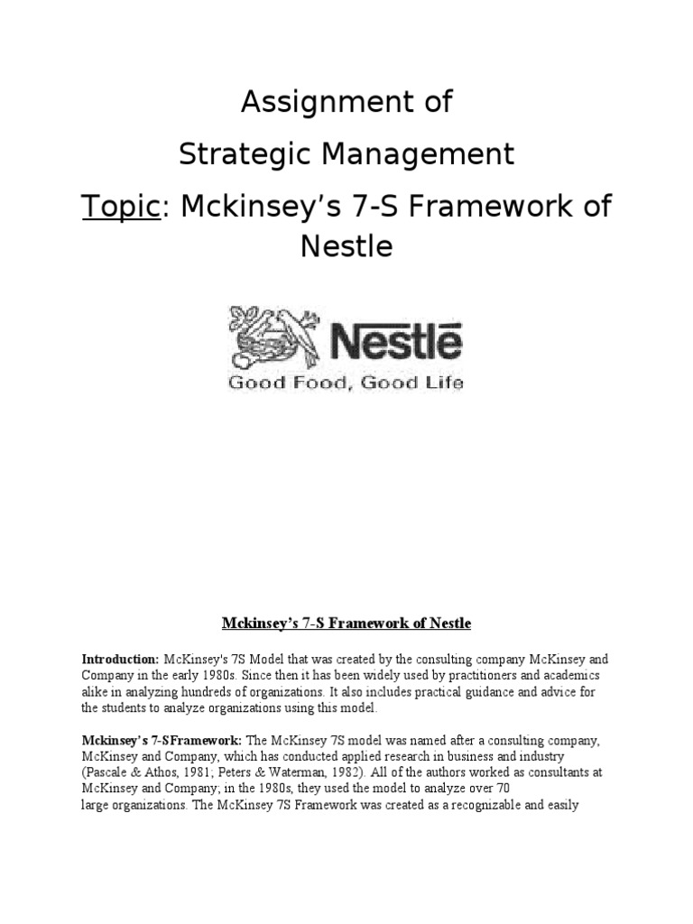 Assignment of Strategic | Download Free PDF | Mc Kinsey & Company ...