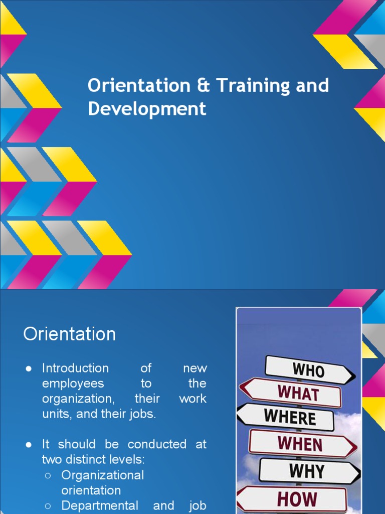 Orientation, Training & Development | Performance Appraisal | Employment