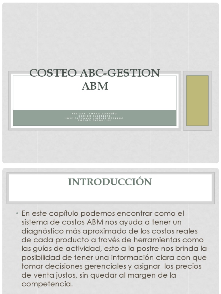 COSTEO ABC-GESTION ABM - Cap11 | PDF | Costo | Business