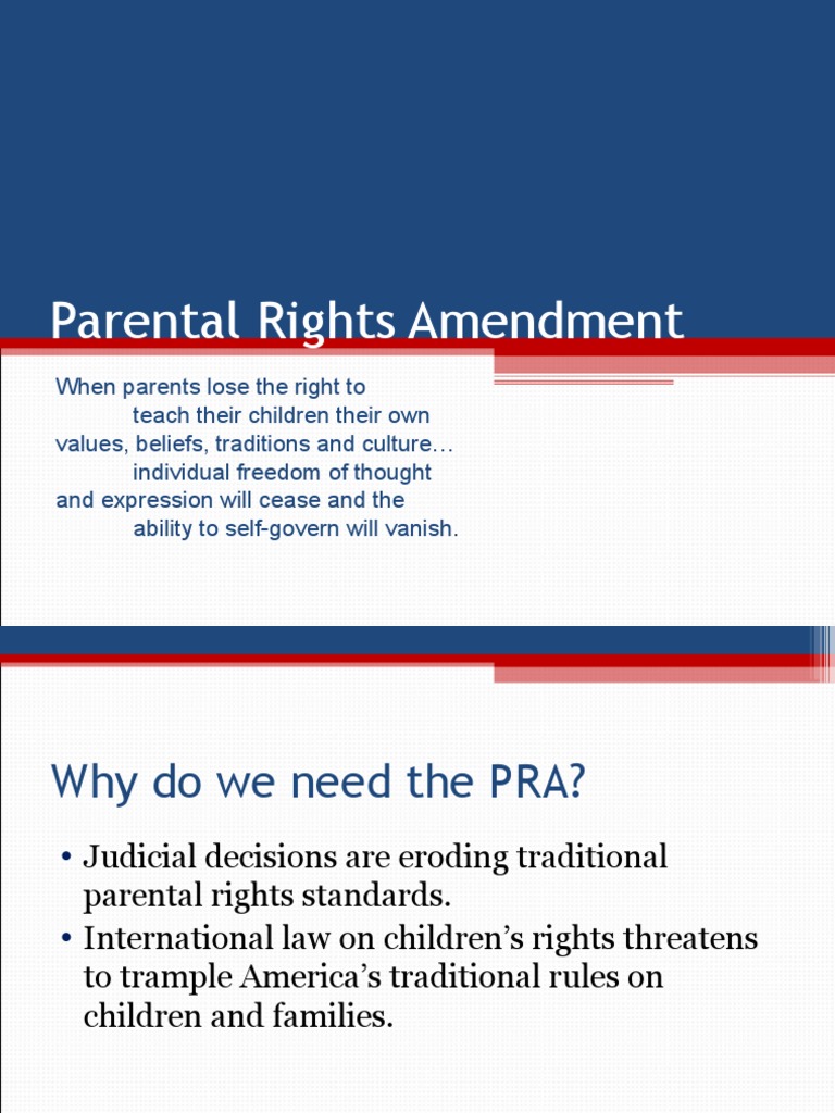 Parental Rights Presentation | PDF | Natural And Legal Rights | Treaty