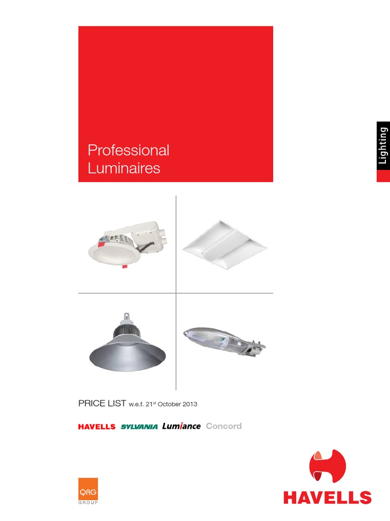 Havells Professional Lighting Price List 2024 | PDF | Light Emitting ...