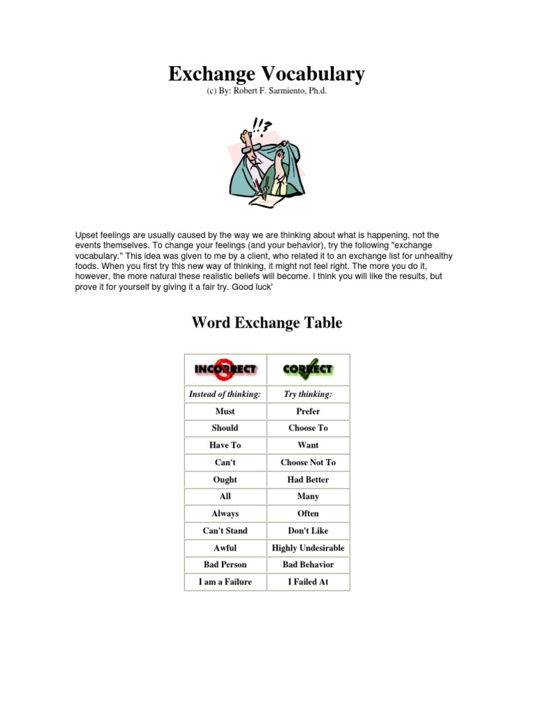 Exchange Vocabulary | PDF