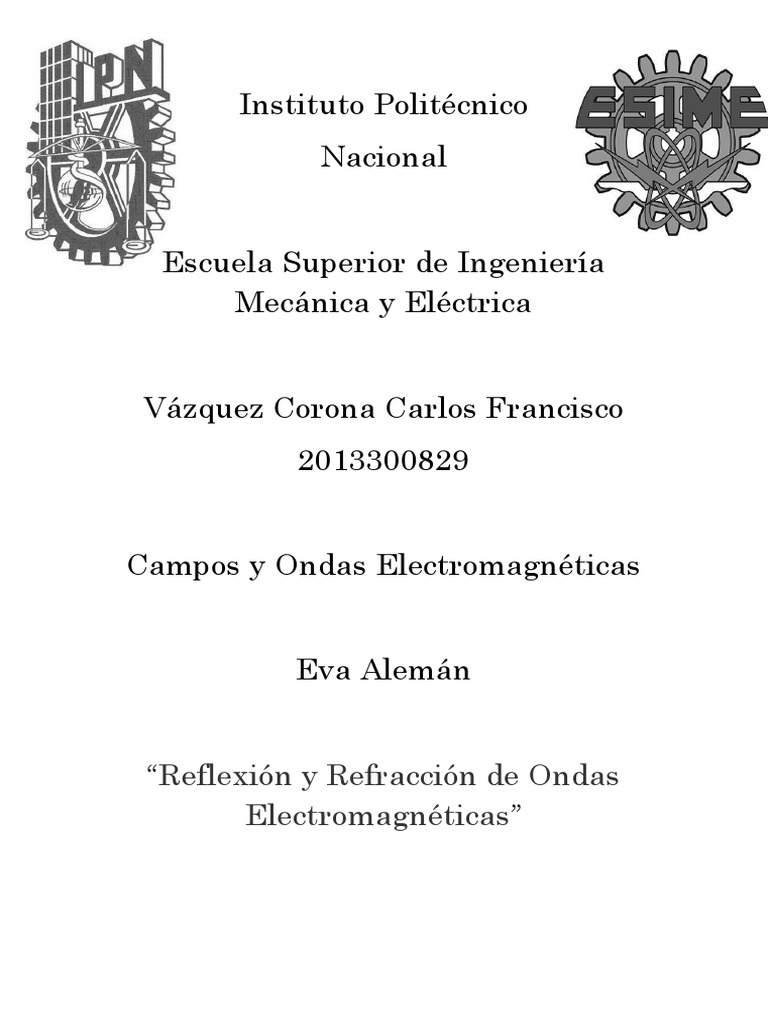 Reflexión y Refracción de Ondas Electromagnéticas. | PDF | Reflexión (Física) | Olas