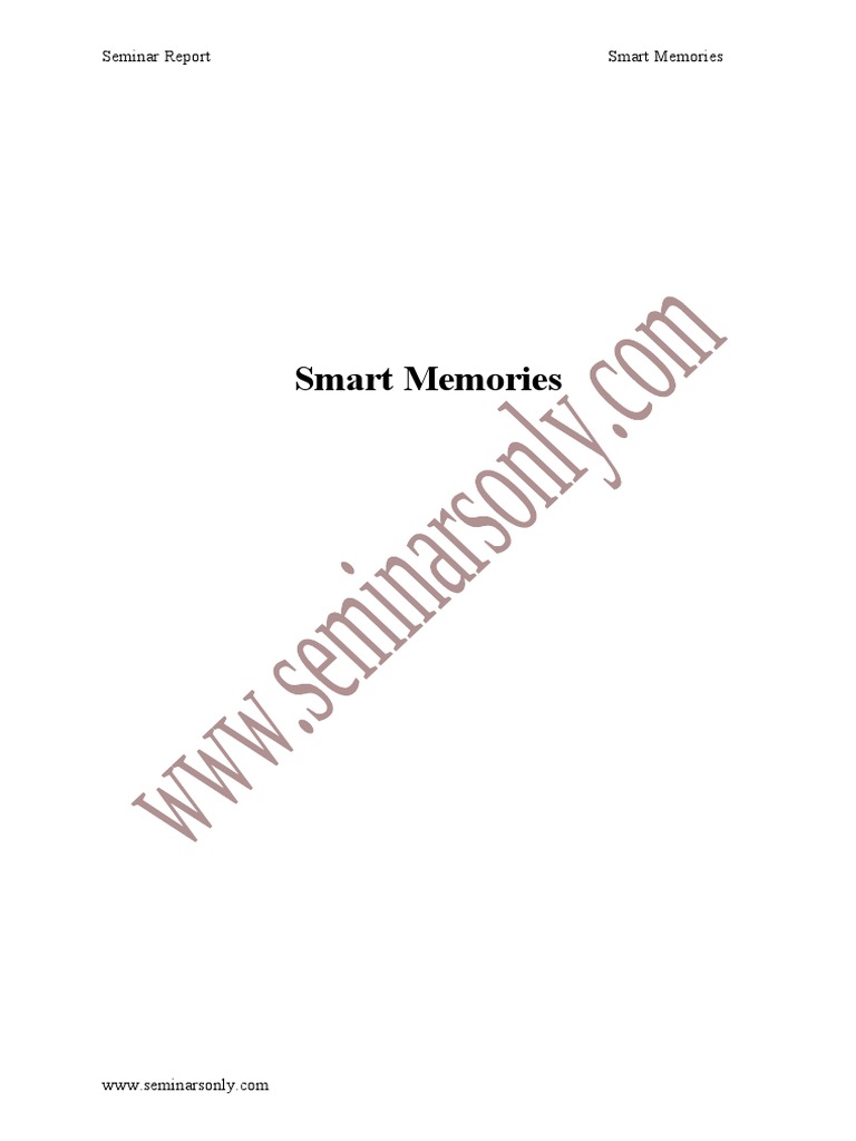 Smart Memories | PDF | Cpu Cache | Parallel Computing