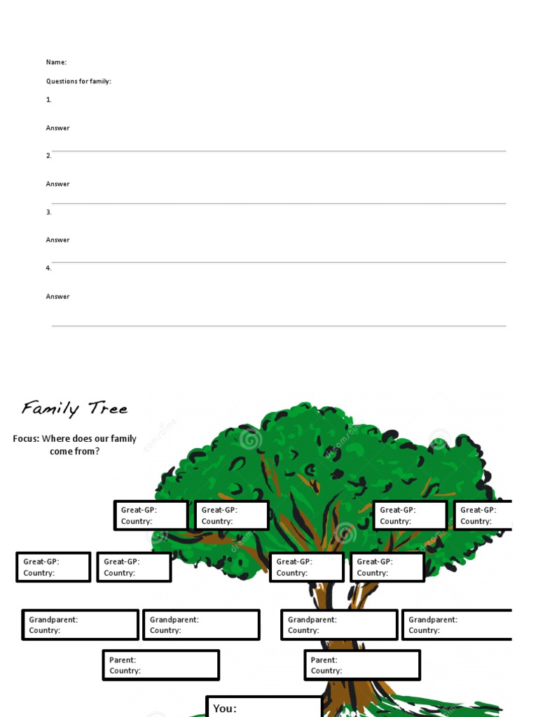 Lesson 6 - Family Tree Template | PDF