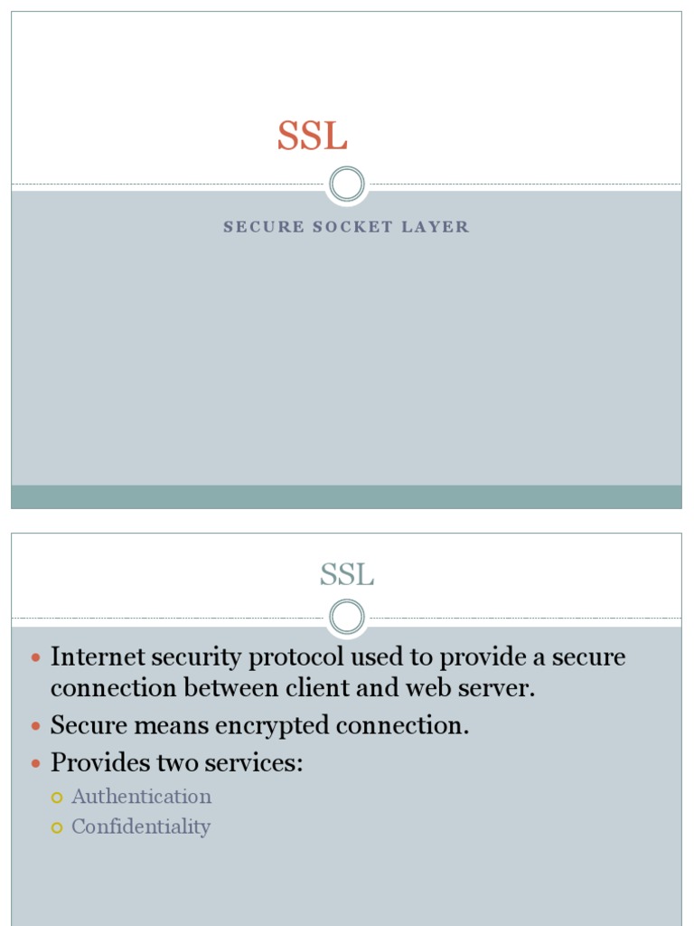 Secure Socket Layer | PDF | Transport Layer Security | Computer Networking