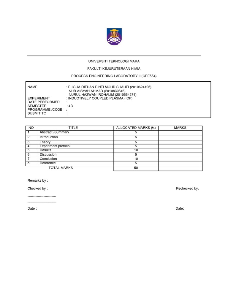 Icp Report | PDF | Emission Spectrum | Energy Level