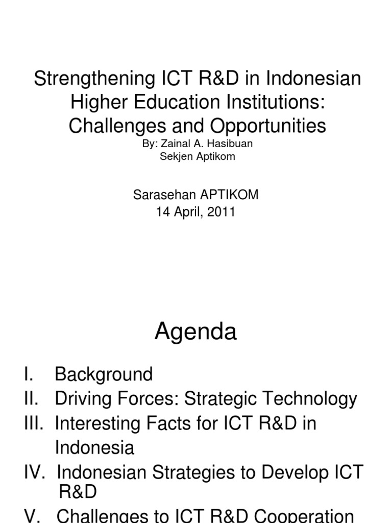 Aptikom ICT Research & Development | PDF | Research And Development ...