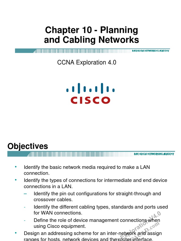 Chapter 10 - Planning and Cabling Networks: CCNA Exploration 4.0 | Download Free PDF | Local ...
