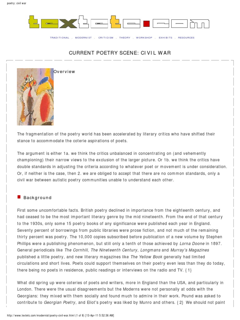 Poetry - Civil War | PDF