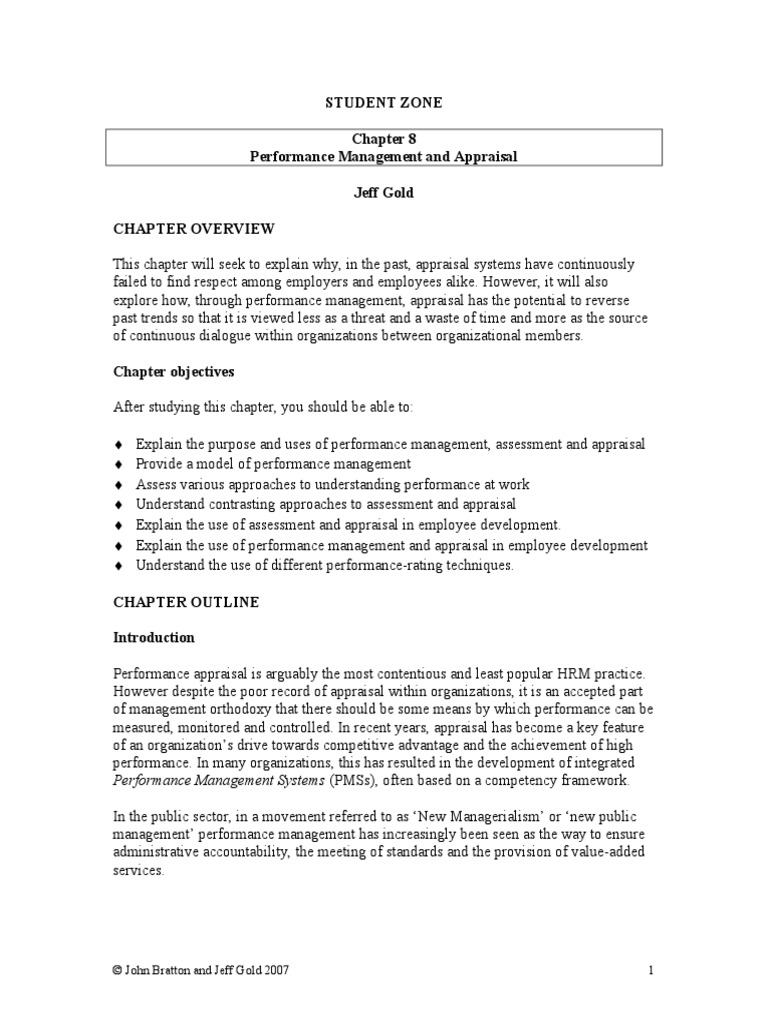 Chapter 8 Performance Management and Appraisal | PDF | Performance ...