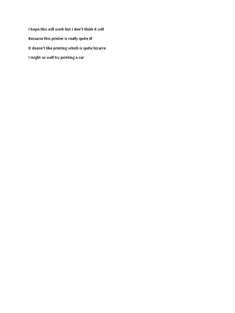 Silly Poem #3 | PDF