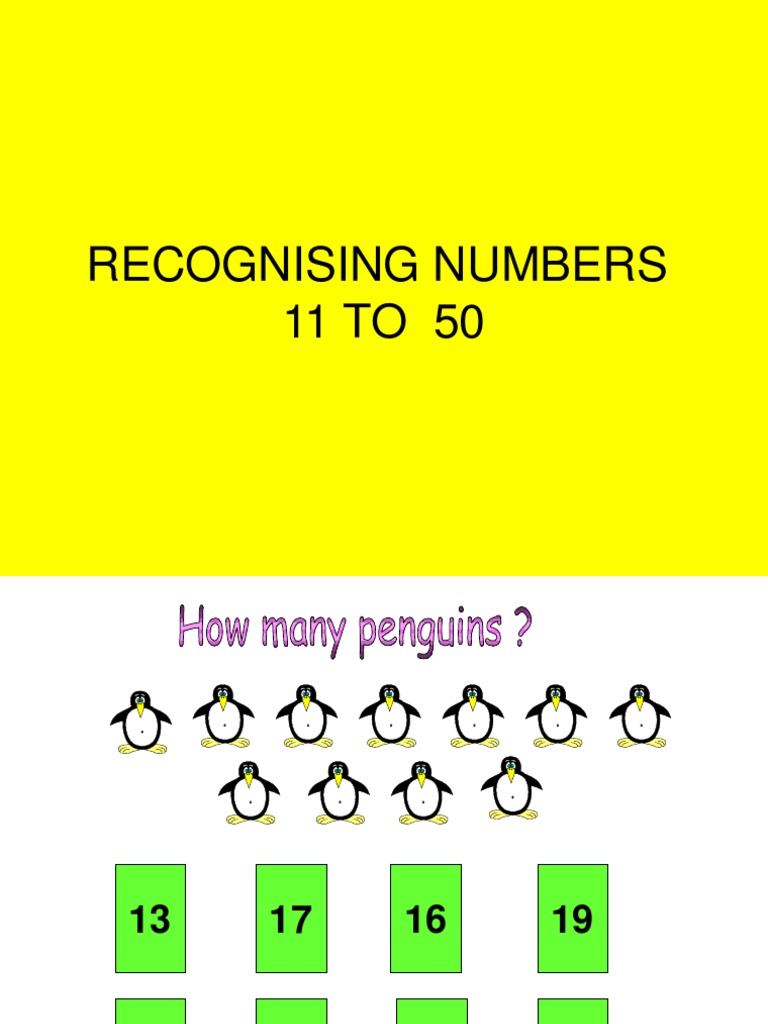 7.recognising Numbers 11-50 | PDF