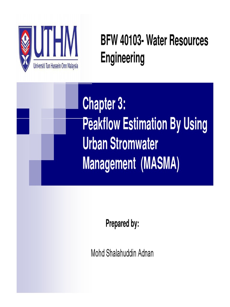 Chapter 3 Streamflow Estimation by Msma | PDF | Surface Runoff | Stormwater