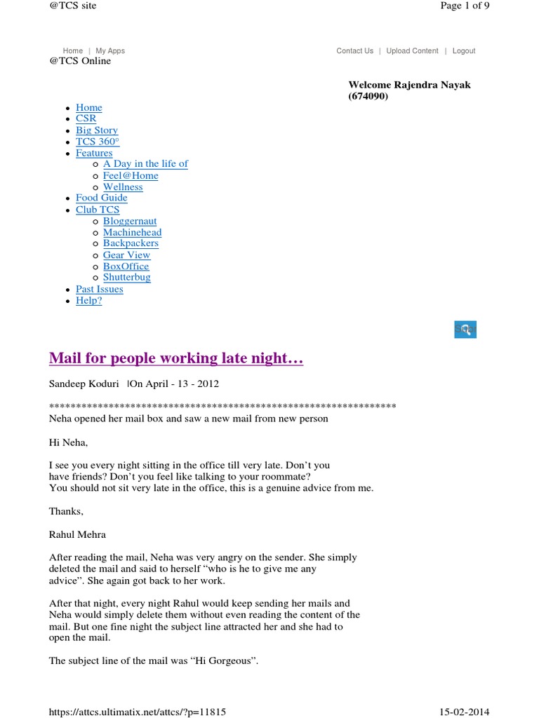Mail For Working Late | PDF | Computing And Information Technology ...