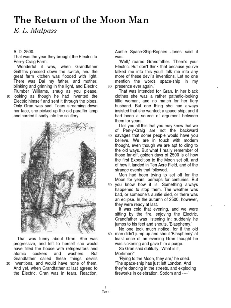 The Return of The Moon Man: E. L. Malpass | PDF | Nature