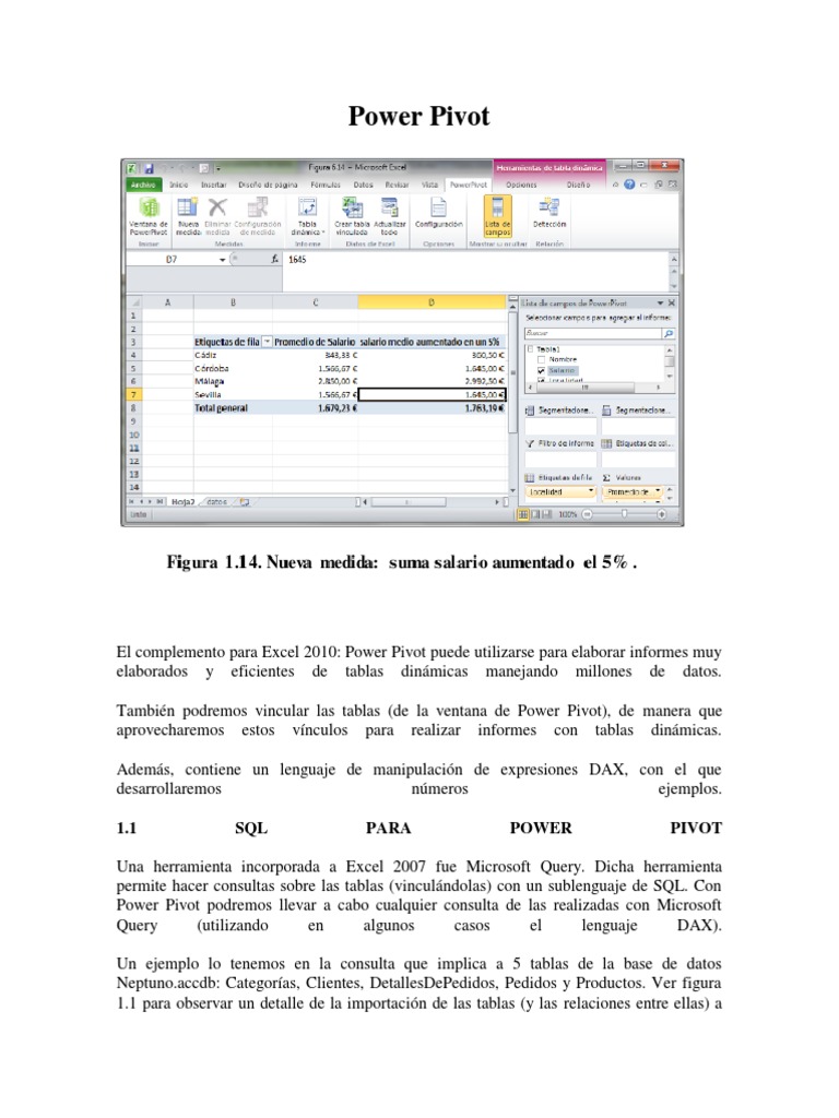 Power Pivot | Descargar gratis PDF | Tabla (base de datos) | SQL