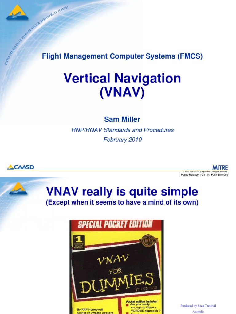 Vertical Navigation (VNAV) : Flight Management Computer Systems (FMCS ...