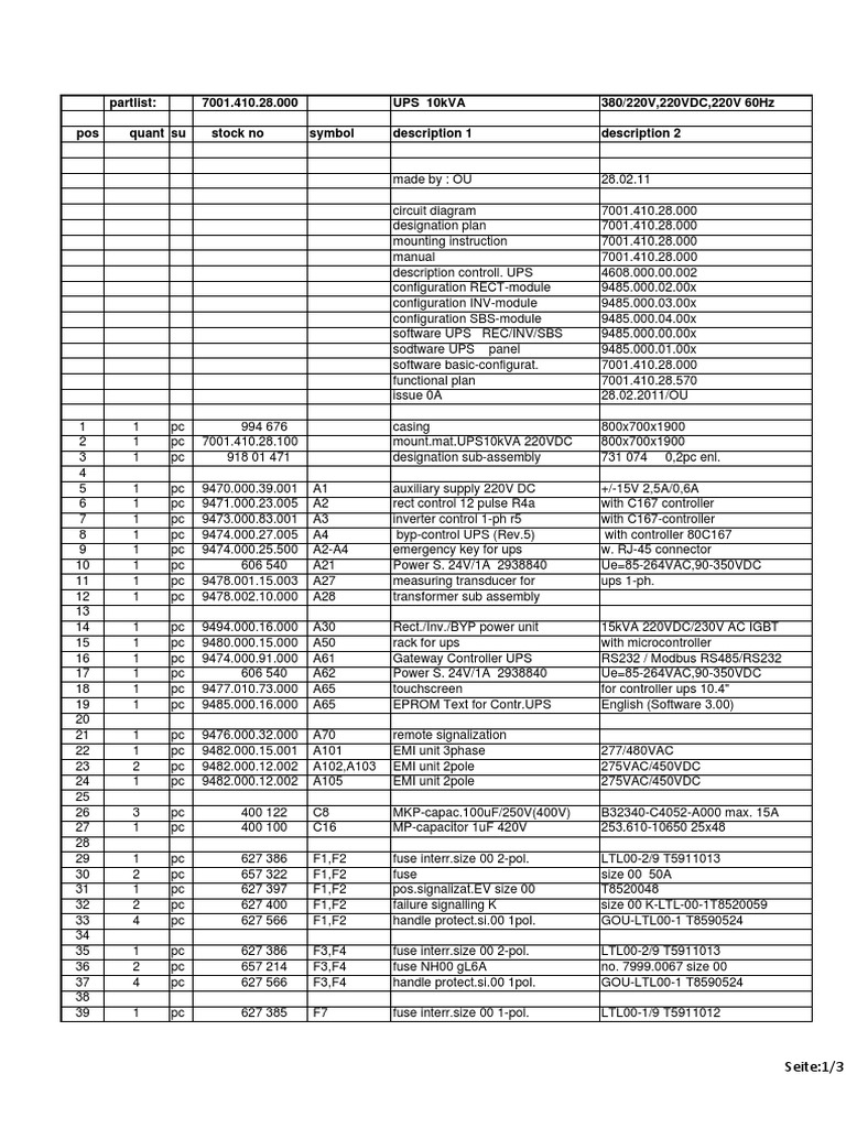Part List | PDF | Electromagnetism | Computer Hardware